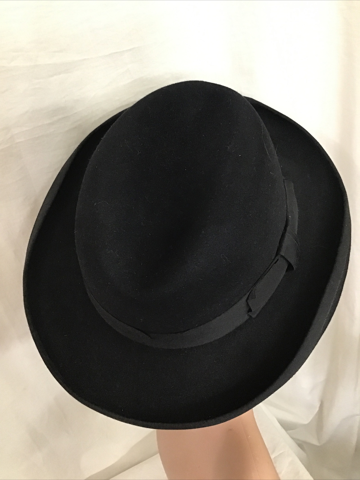 Le Paris The Big Top Hat Shop Fur Felt Mens Fedora Hat Black File Band ...