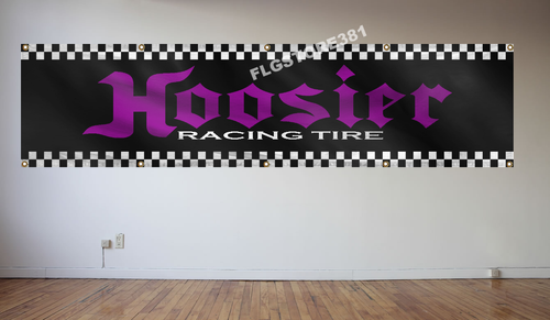 Hoosier Banner 2x8ft Flag Racing Tire Sign Flag Large Banner | eBay