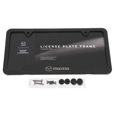 OEM NEW Genuine Mazda License Plate Frame Bracket Black w/ Logo C9N2-V4 ...