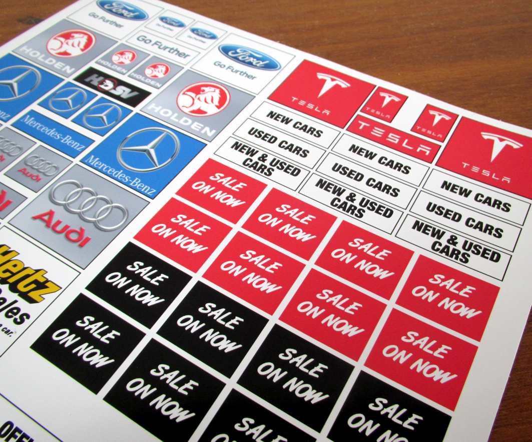 CUSTOM CAR DEALERSHIP STICKERS for MODELS , TOYS , DISPLAYS , ETC | eBay
