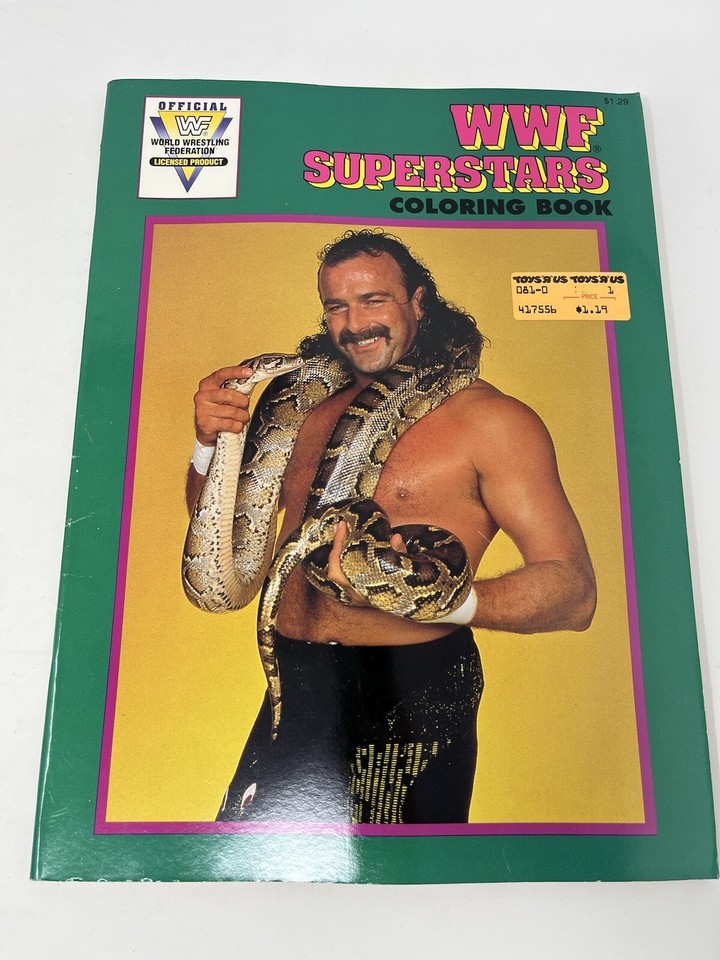 Mixed Lot of Vintage WWF Collectibles, Coloring Book, Poster, Postcard ...