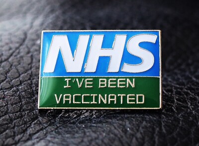 NHS Got Vaccinated Enamel my vaccine jab Pin Badge National Health ...