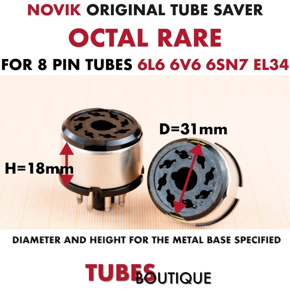 Tube Saver Octal 8 Pin For 6L6 6V6 6SN7 EL34 KT88 Novik Pro Rare 1pcs | eBay
