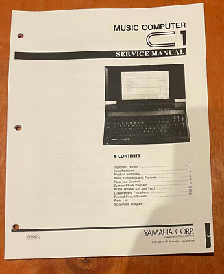 Yamaha C1 Music Computer Service Manual | eBay