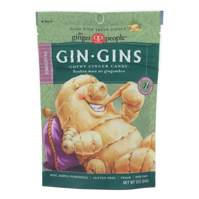 Ginger People - Gin Gins Chewy Ginger Candy - Original - Case of 12 - 3 ...