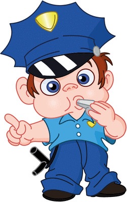 Cartoon Funny Policeman Whistle Car Bumper Sticker Decal 3" x 5" | eBay