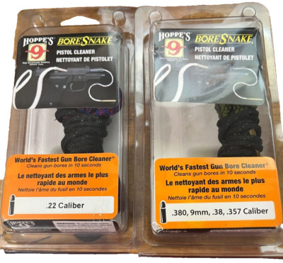 (2) lot Hoppe’s No.9 Original Bore Snake 9mm Caliber NEW #24002 & 22 ...