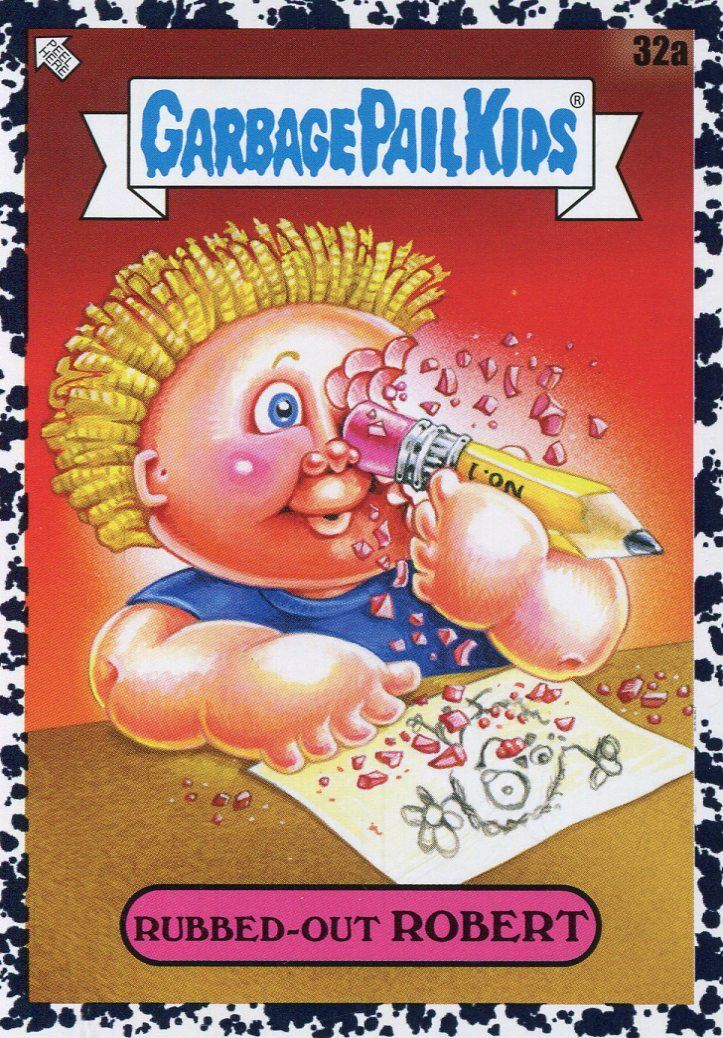Garbage Pail Kids Late To School Bruised Black Sticker 32A RUBBED-OUT ...