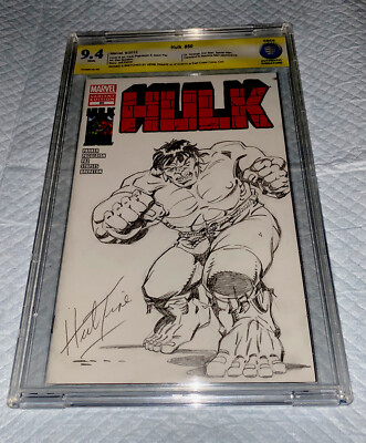 ORIGINAL MARVEL COMIC ART SIGNED SKETCH HERB TRIMPE HULK 181 PIN UP ...