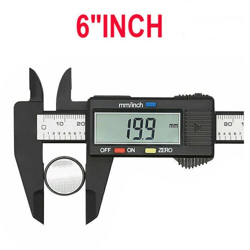 6'' LCD Digital Vernier Caliper Micrometer Measure Tool Gauge Ruler ...