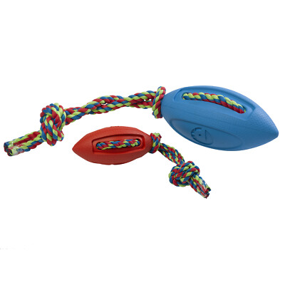 Toyz Rugby Tugger Puppy Dog Toy Rope & Ball Petface Fun Fitness Outdoor ...