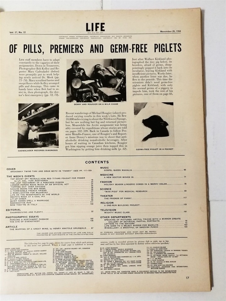 Life Magazine November 29, 1954 - Broadway Twins Tani & Dran Seitz in ...