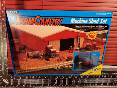 Ertl Farm Country Machine Shed Set 1/64 Plastic Replica Collectible | eBay