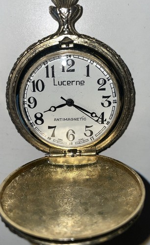 VTG Lucerne Gold Tone Train Pocket Watch (O-SWC)Wat089 | eBay