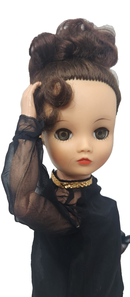 Uneeda Dollikin Multi-Jointed Articulated 19" Doll 1950s Elegant Updo ...
