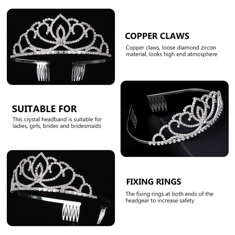 Hair Comb Crown Bride Prom Queen Elegant Princess Popularity Tiara | eBay