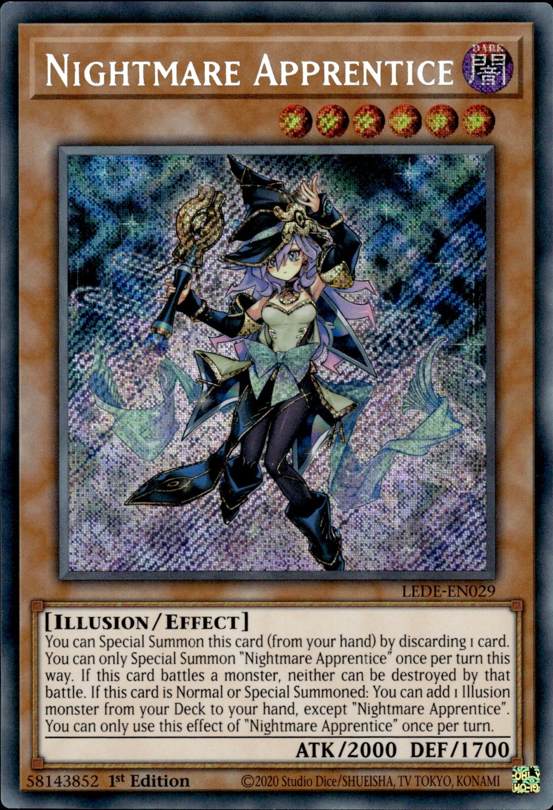 Nightmare Apprentice - Secret Rare 1st Edition LEDE-EN029 - NM - YuGiOh ...