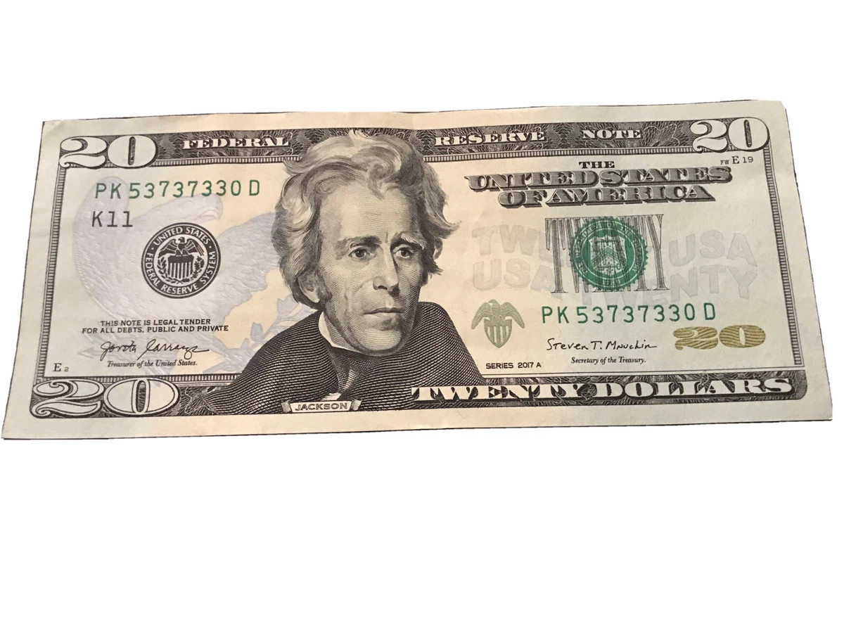 20 Dollar Bill Front