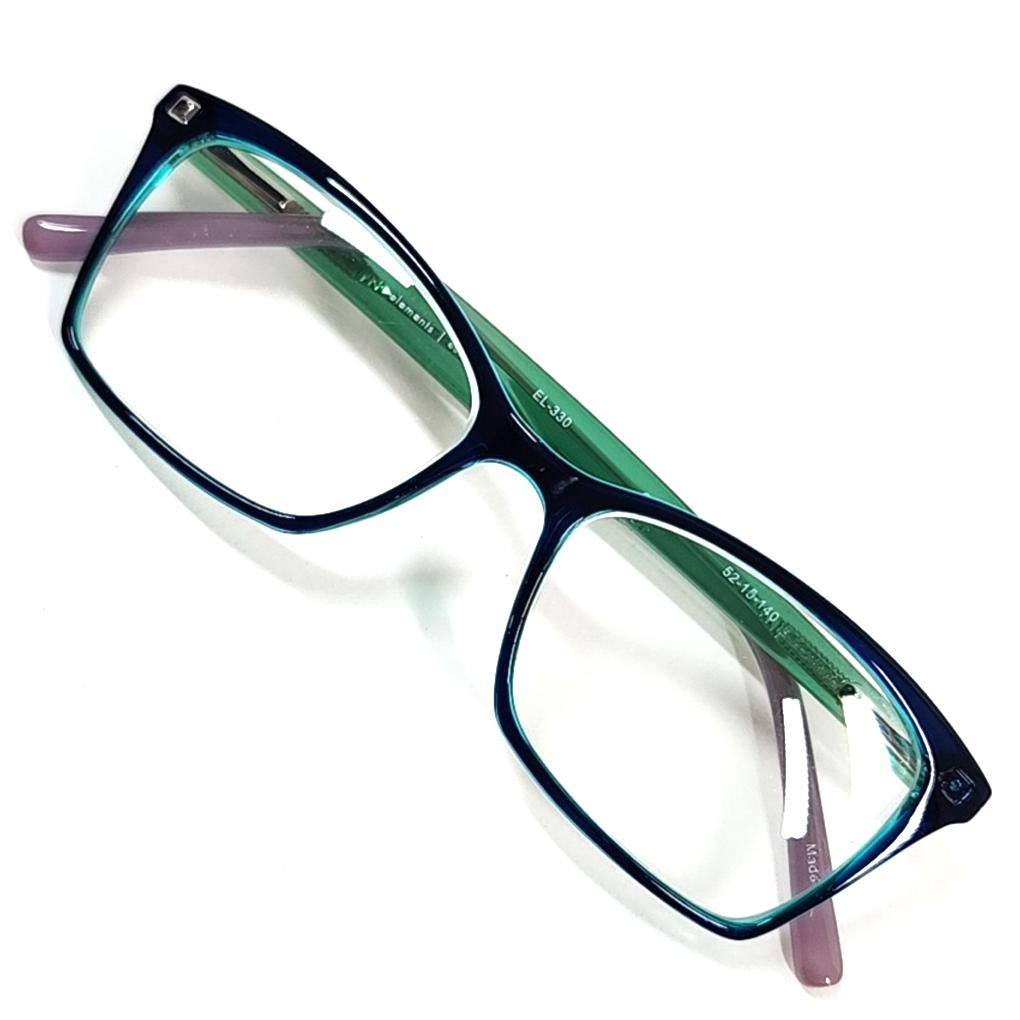 Europa Elements Eyeglasses Frame Only EL-330 C1 Blue Aqua Full Rim 52 ...