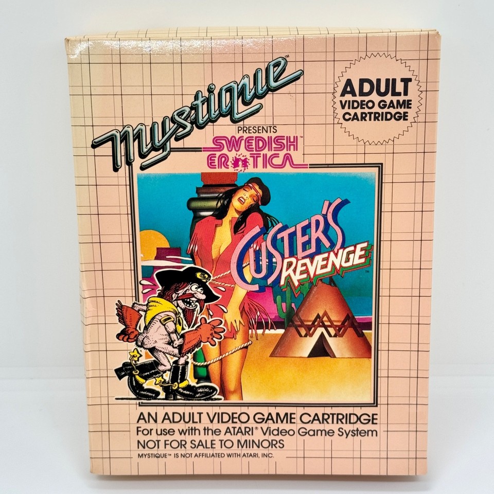 Vintage Custer's Revenge 1982 Atari 2600 Video Game Swedish *OPEN BOX ...