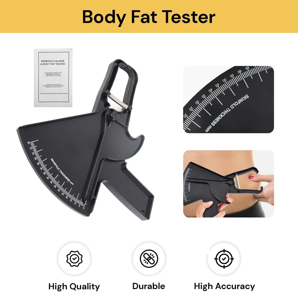 80mm Skinfold Caliper Body Fat Caliper Fitness Testers Analyzer Fat ...