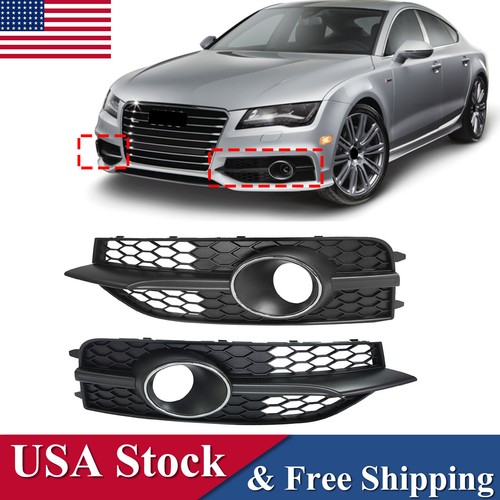For Audi A7 S-Line S7 2012-2015 Front Bumper Fog Light Cover Lamp Bezel ...