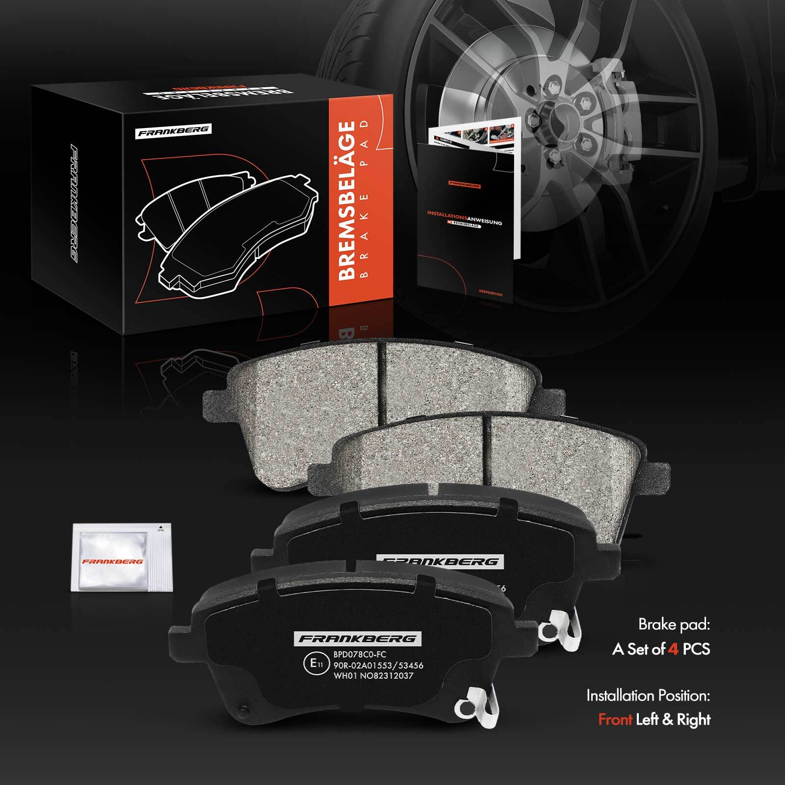 A-Premium Front Brake Pads Set for Kia Venga YN 2010-2023 1.4 1.6 ...