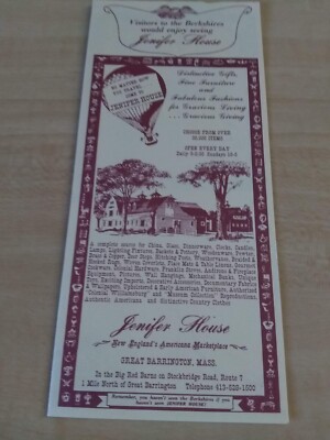 Pamphlet - Jenifer House - Massachusetts - 1987 | eBay