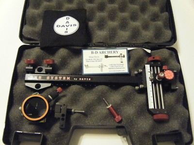 4" DAVIS TARGET SIGHT- Double knob-8.5 -black/red knobs-scope .019 ...