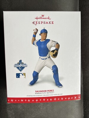HALLMARK 2016 SALVADOR PEREZ KANSAS CITY ROYALS BASEBALL ORNAMENT | eBay