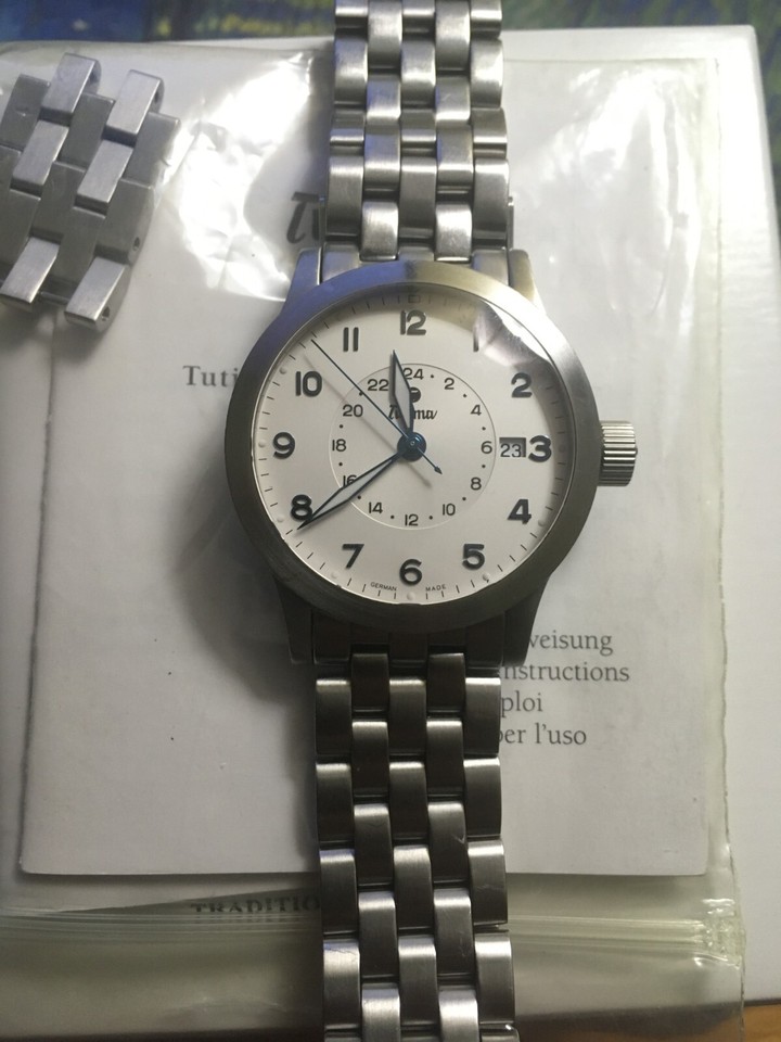 Tutima FX UTC Automatic 632/634 – White Dial – Box & Papers – Very Good ...