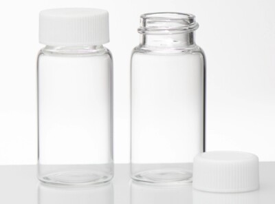 NEW 100-PACK 20ml Scintillation Vials Borosilicate Glass Poly PP Foil ...