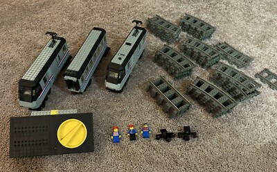 LEGO 4558 METROLINER 9V TRAIN 1991 NEAR COMPLETE VINTAGE SET W/ 38 ...