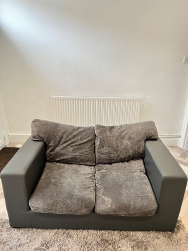 DFS Velvet 2 Seater Sofa - Grey 5056096073751 | eBay UK