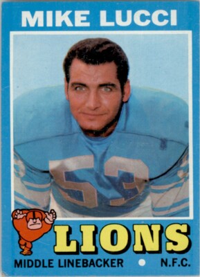 1971 Topps #105 Mike Lucci Detroit Lions | eBay