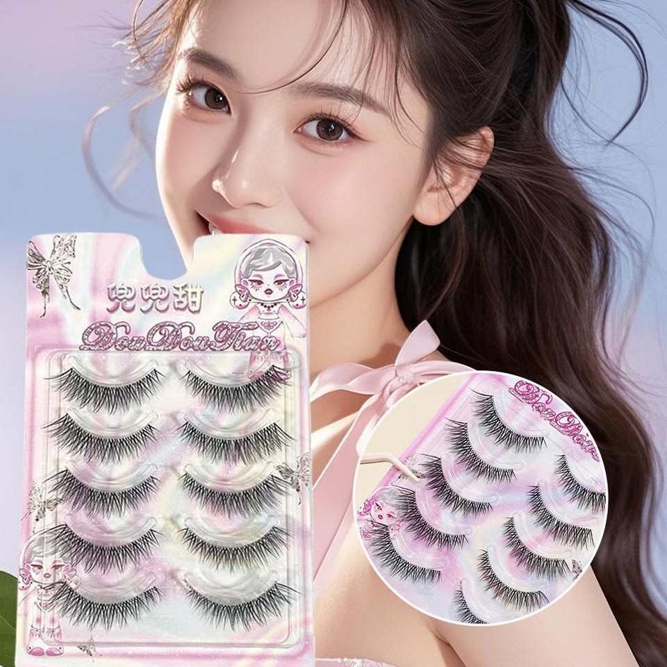 Natural Smoky Design Slanted False Eyelashes Extended Eyelid Flying Cat ...
