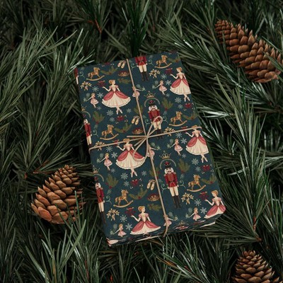 Nutcracker Ballet Wrapping Paper – Vintage Christmas Gift Wrap Green | eBay