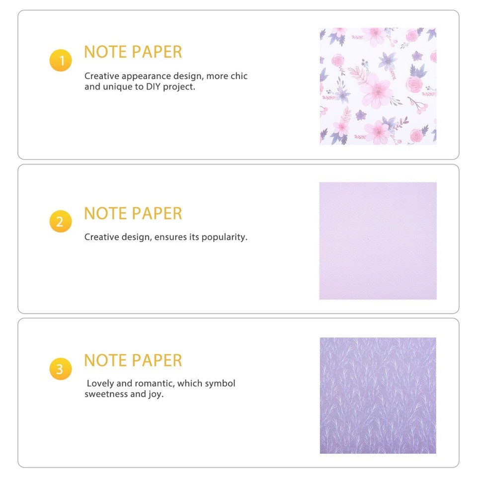 48 Sheets Decorative Paper Scrapbook Craft Album Cards Paper Violet ...