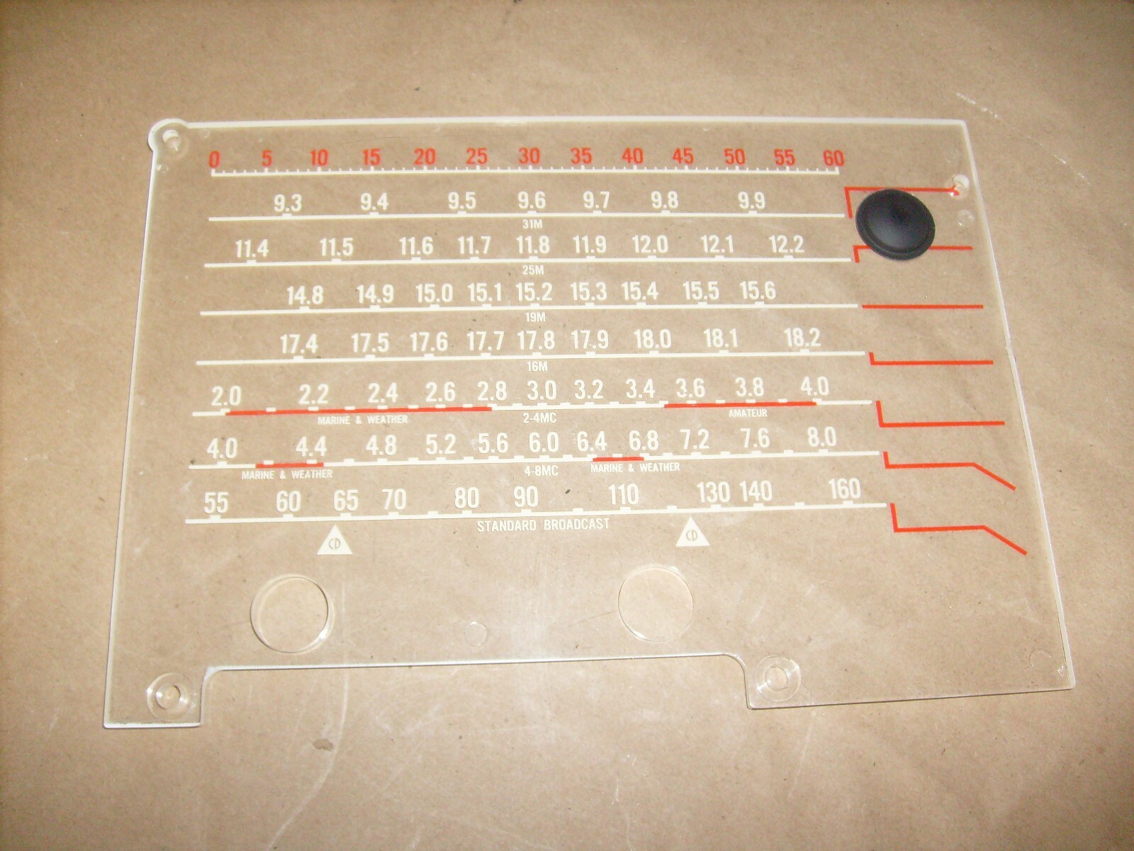 Antique Front Radio Dial Number Plate Plexi Glass Vintage Shortwave ...