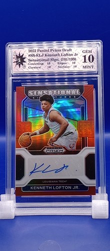 2022 Panini Prizm Draft /199 RED AUTO Kenneth Lofton Jr. - GEM 💎 MINT ...
