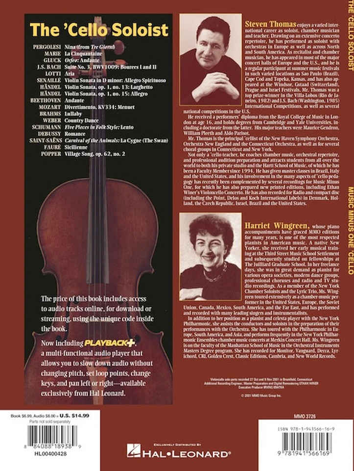 The Cello Soloist - Classic Solos for Cello and Piano - Classic Solos ...