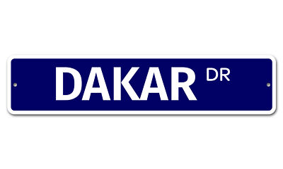 5762 SS Dakar 4" x 18" Novelty Street Sign Aluminum | eBay