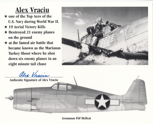 Commander Alex Vraciu WWII TRIPLE ACE 19 Vic, Turkey Shoot Pilot ...