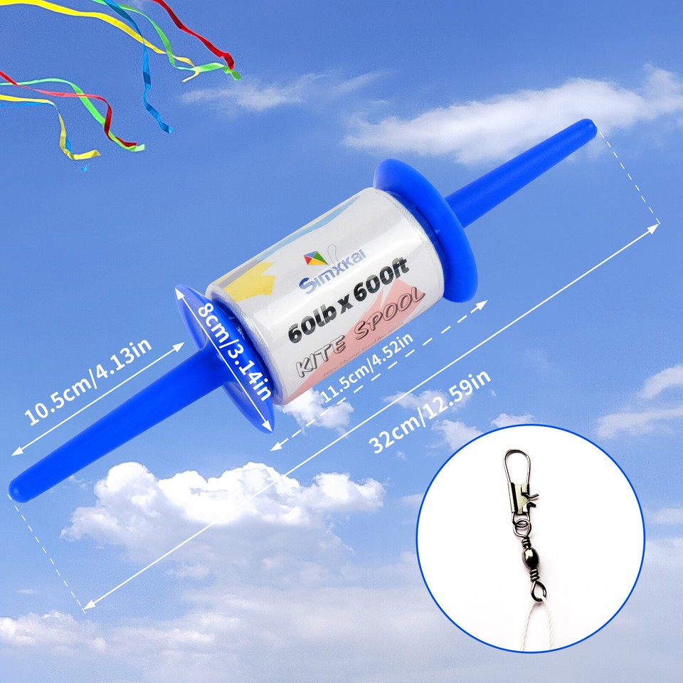 Simxkai Kite String Spool Easy-to-Grip Kite Line Handle Kids & Adults ...