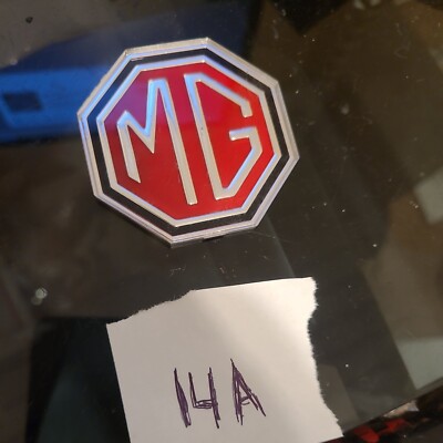 VINTAGE RED PLASTIC MG EMBLEM TRUNK INSERT OEM | eBay