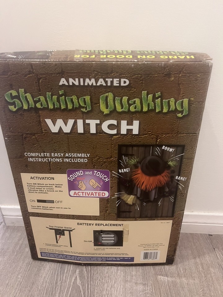 RARE One Take Halloween Animated Shaking Quaking Witch Door Hanger NEW ...