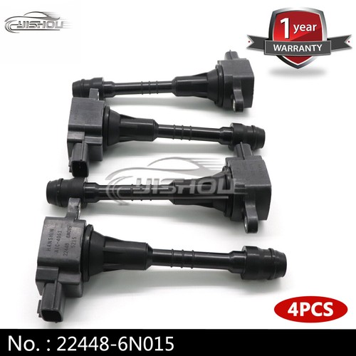 4pcs 22448-6N015 AIC-4004G HANSHIN Ignition Coils for Nissan Sentra 02 ...