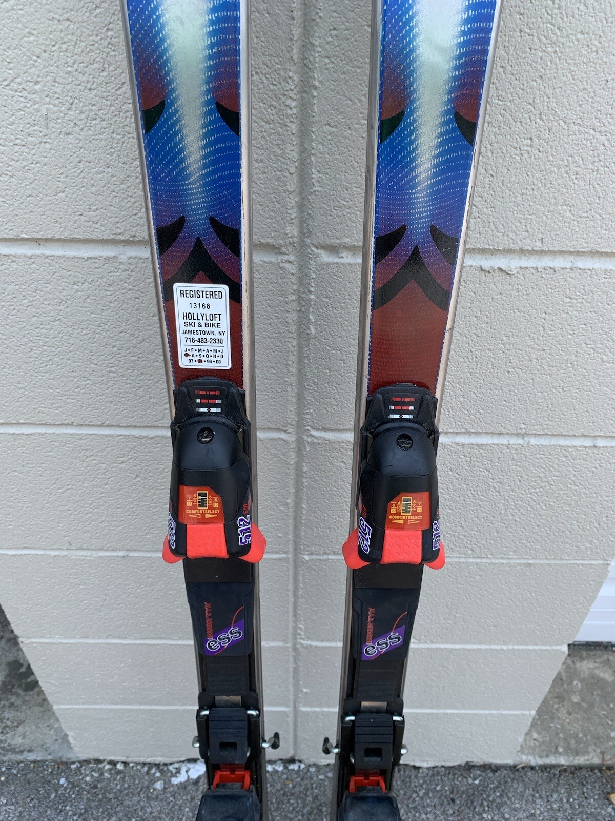185cm Vtg USA VOLANT SUPER Carving All Mtn Metal Top Skis w ESS 512 ...