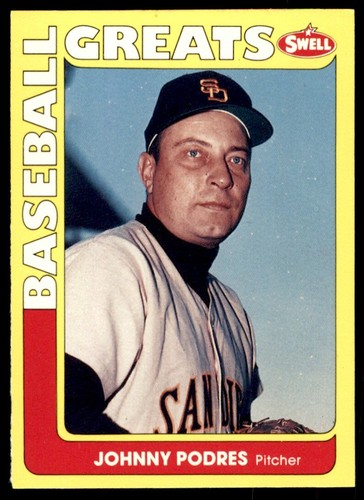 1991 SWELL BASEBALL GREATS - #73 JOHNNY PODRES SAN DIEGO PADRES | eBay UK