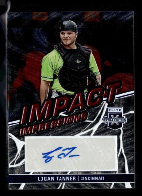 2023 ELITE EXTRA EDITION IMPACT IMPRESSIONS AUTO LOGAN TANNER REDS | eBay